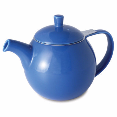 Round Ceramic Teapot with Loose Leaf Tea Infuser – Good Life Tea
